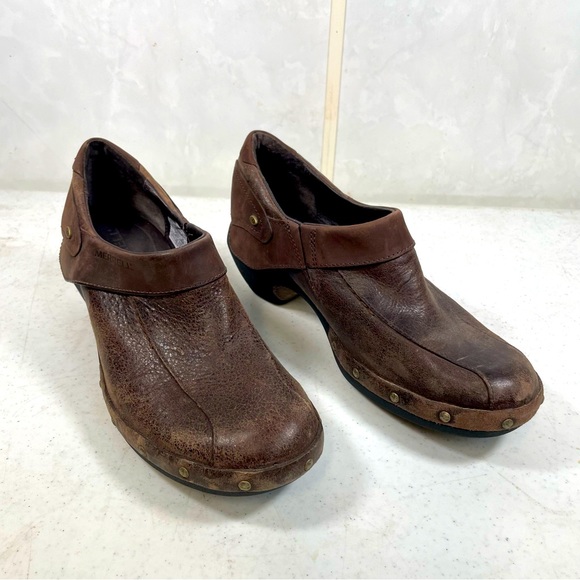 Merrell | Shoes | Merrell Luxe Wrap Espresso Leather Slip On Studded ...